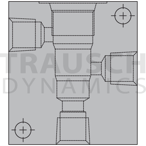 HYDRAULIC VALVE, CARTRIDGE MANIFOLD BODY 1-1/16"-12 UNF THREAD, TECNORD SERIES, STANDARD BODY ...